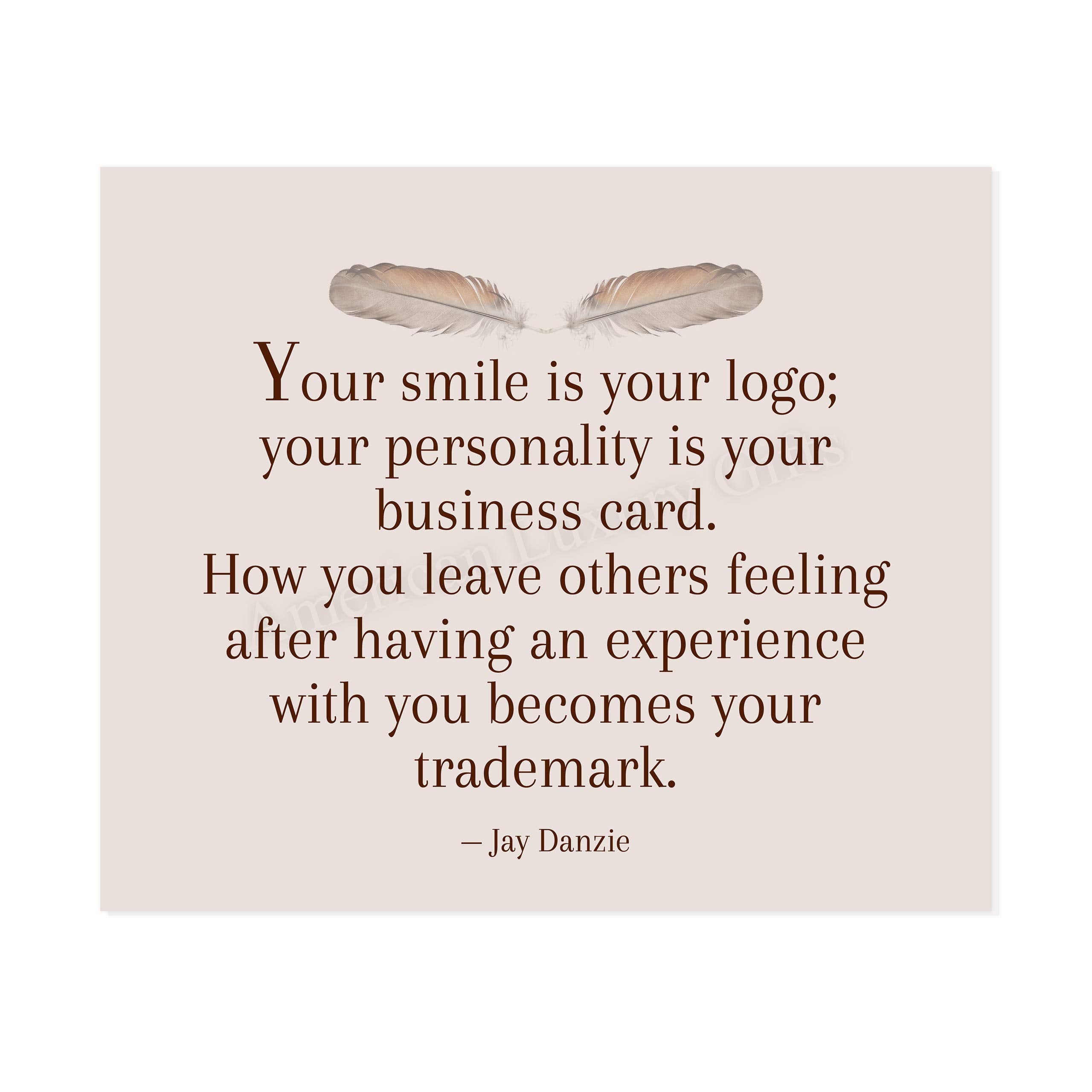 Your Smile Is Your Logo Inspirational Quotes Wall Decor -10 x 8" Distr ...