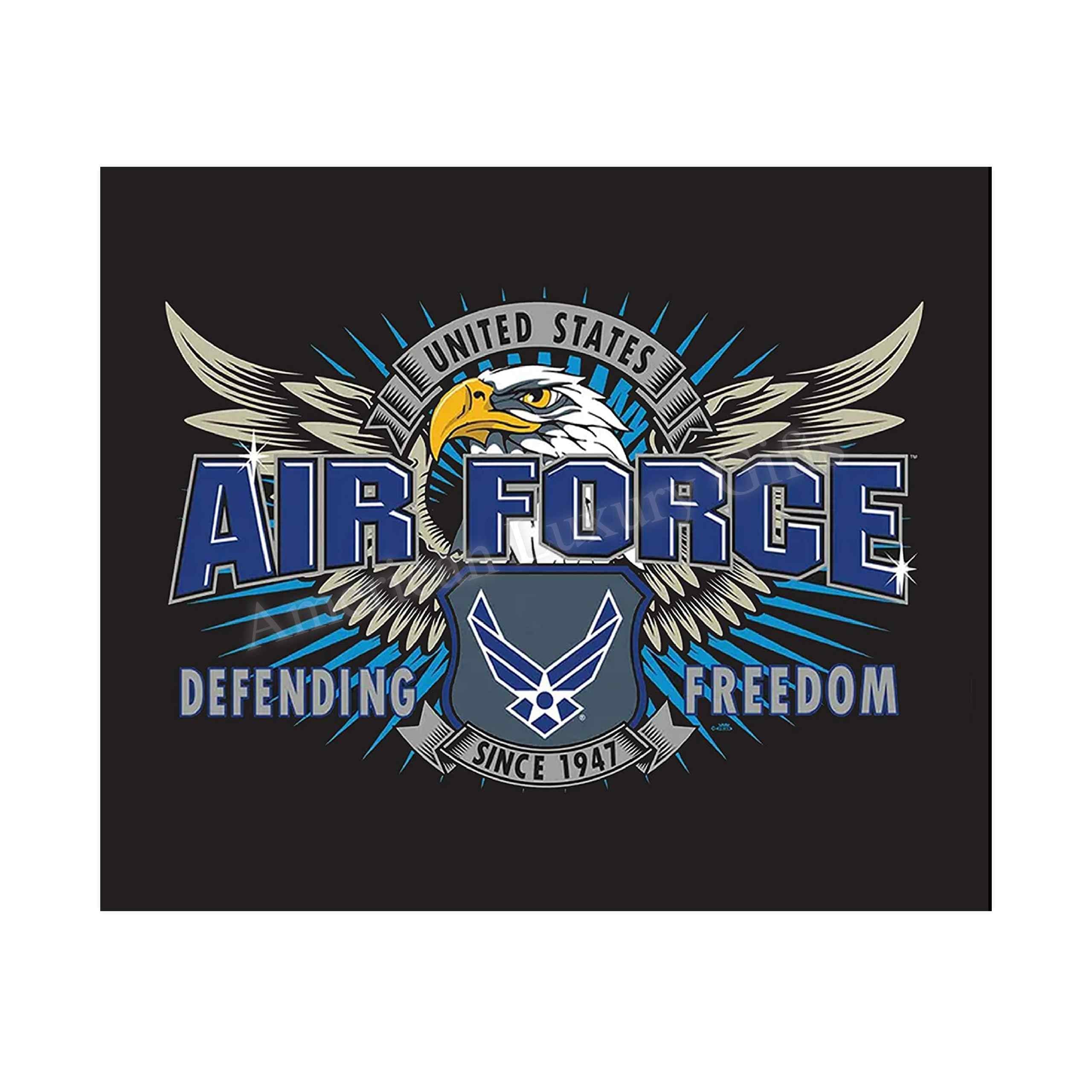 U.S. Air Force Emblem Poster Print- 10 x 8"- USAF Airmen's Wall Art Pr ...