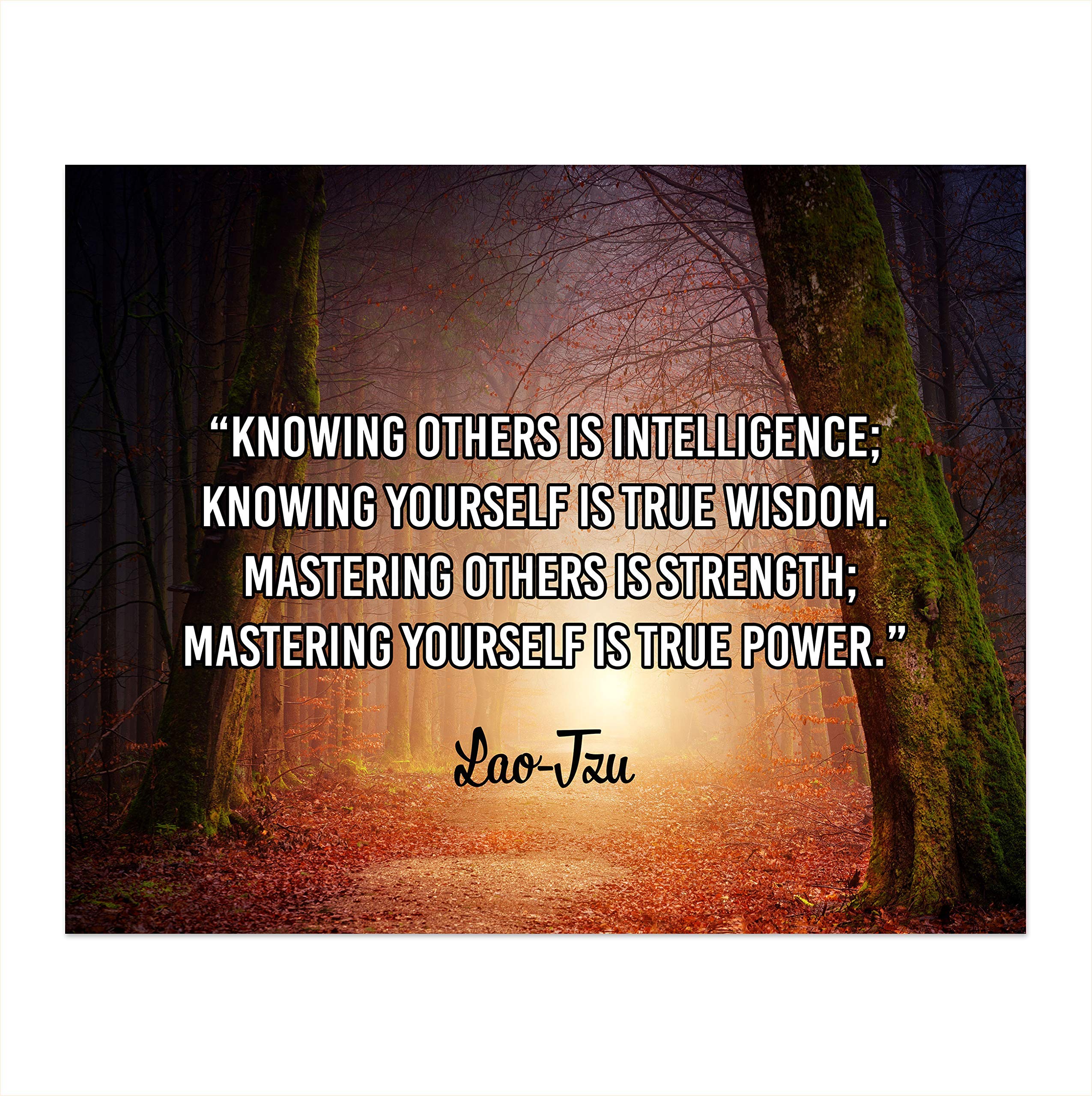 Lao Tzu Quotes-"Mastering Yourself Is True Power"-Motivational Wall Ar ...